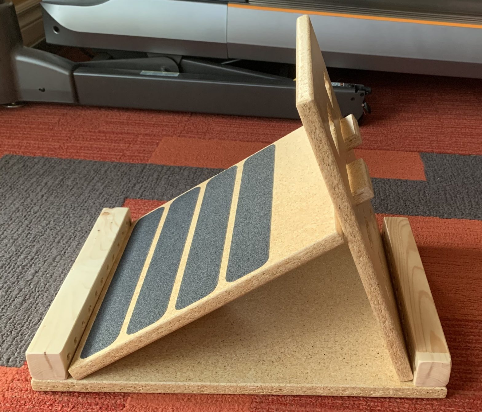 Build a slant board for exercises; adjustable & stores flat; simple DIY ...