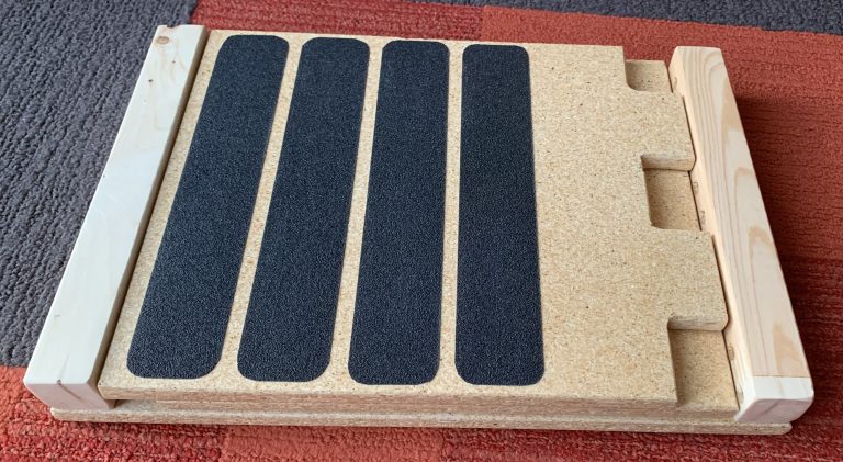 Build a slant board for exercises; adjustable & stores flat; simple DIY ...